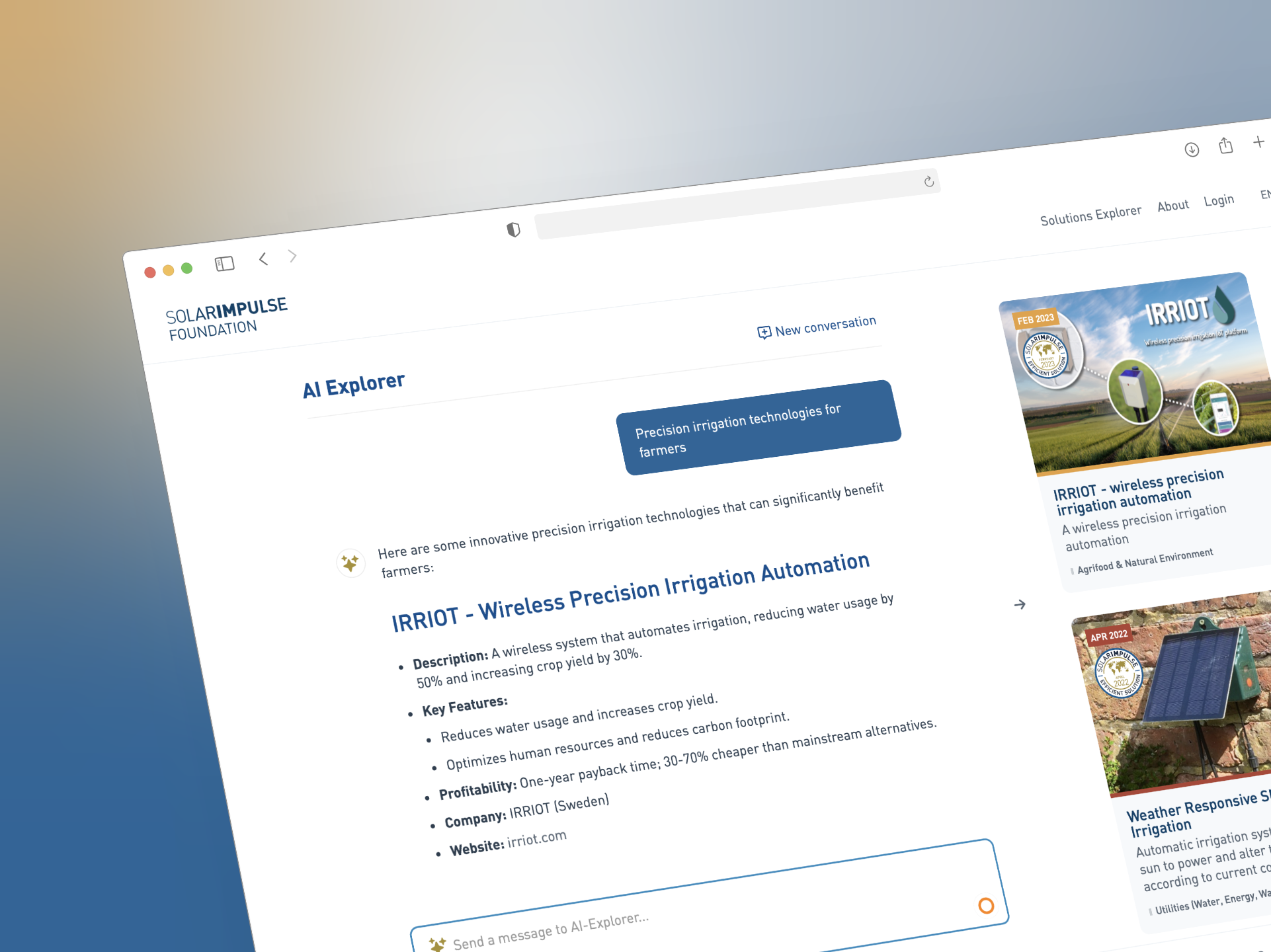 AI Explorer – Discover Clean Technology & Efficient Solutions